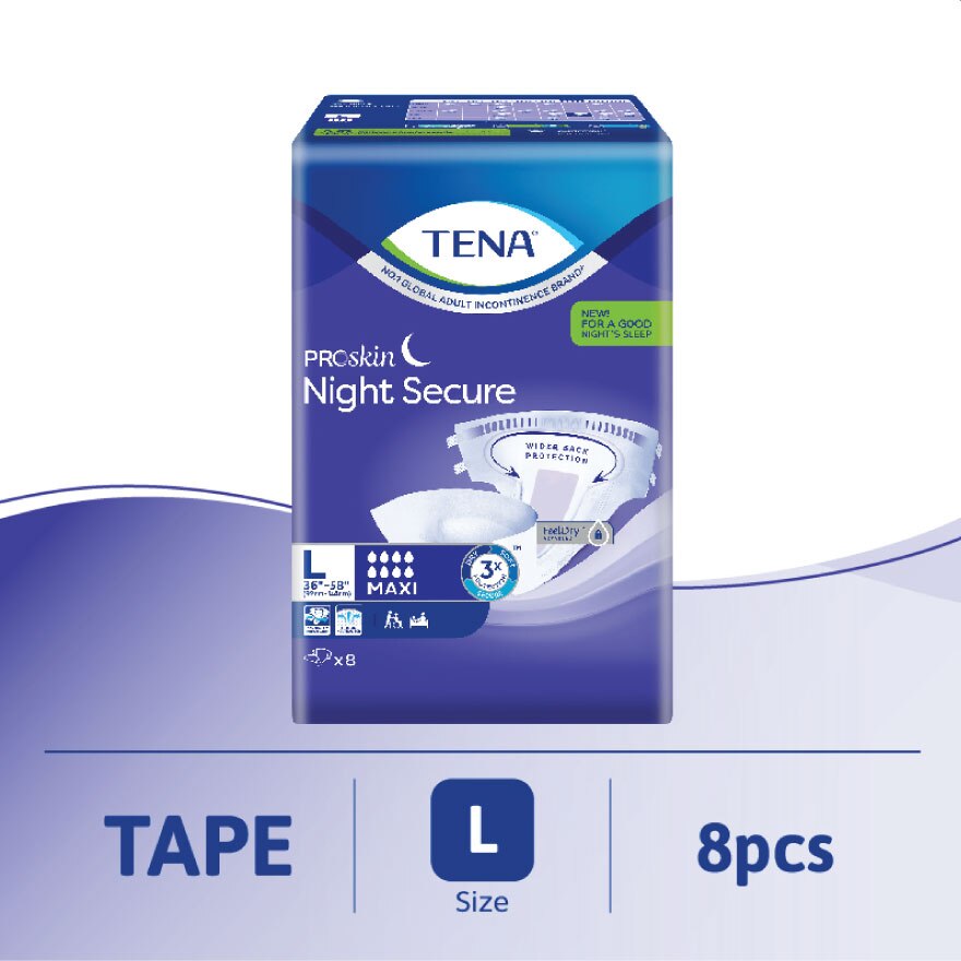 TENA, PROskin Night Secure L 8s | Watsons Malaysia TENA, PROskin Night Secure L 8s | Watsons Malaysia